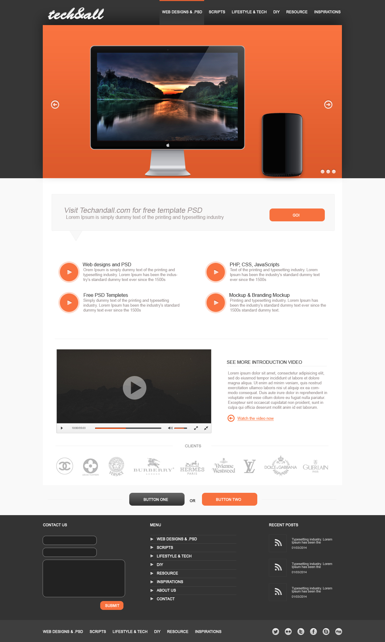 Multi-purpose PSD Template – Tech & ALL